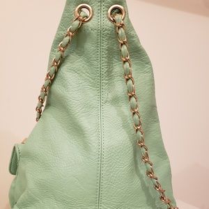 Bags | Stunning Gold Studded Backpack Bag | Poshmark